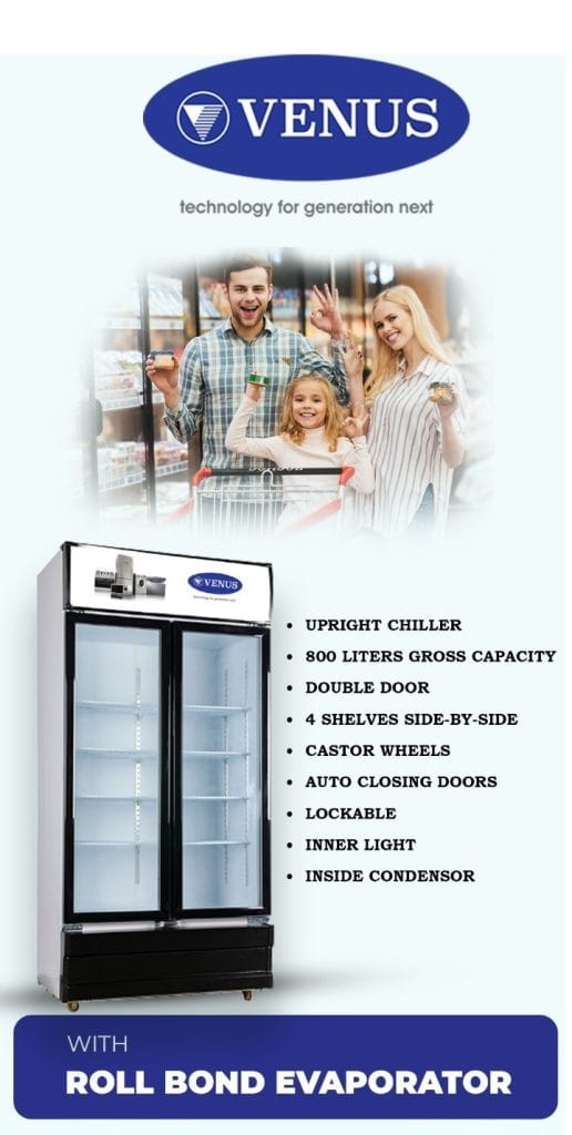 Buy Venus 800 Litre 2-Door Showcase Refrigerator (Upright Chiller ...