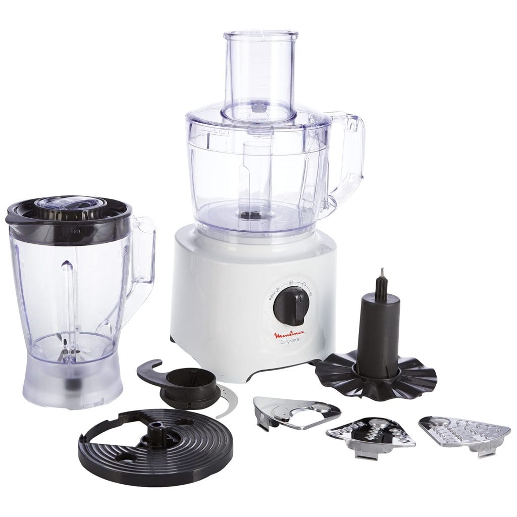 Buy Moulinex Easy Force Food Processor, 800 Watts, 6 Attachments, White ...
