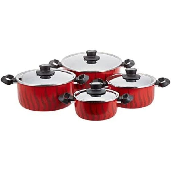 Buy Tefal Tempo Flames StewPots Set 8-Pcs: Kitchen Tools & Utensils ...