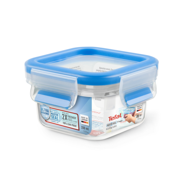 Buy Tefal Square Master Seal Plastic Food Container, Blue: Food ...